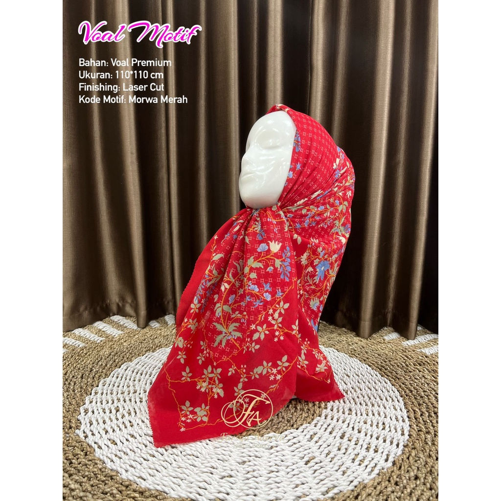 Rectangular Hijab Motif Hijab Farsya Adeeva Series Morwa Voal Motif LC ...
