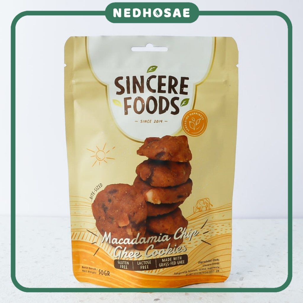 Macadamia Chip Ghee Cookies Gluten Free Lactose Free Sincere Foods ...