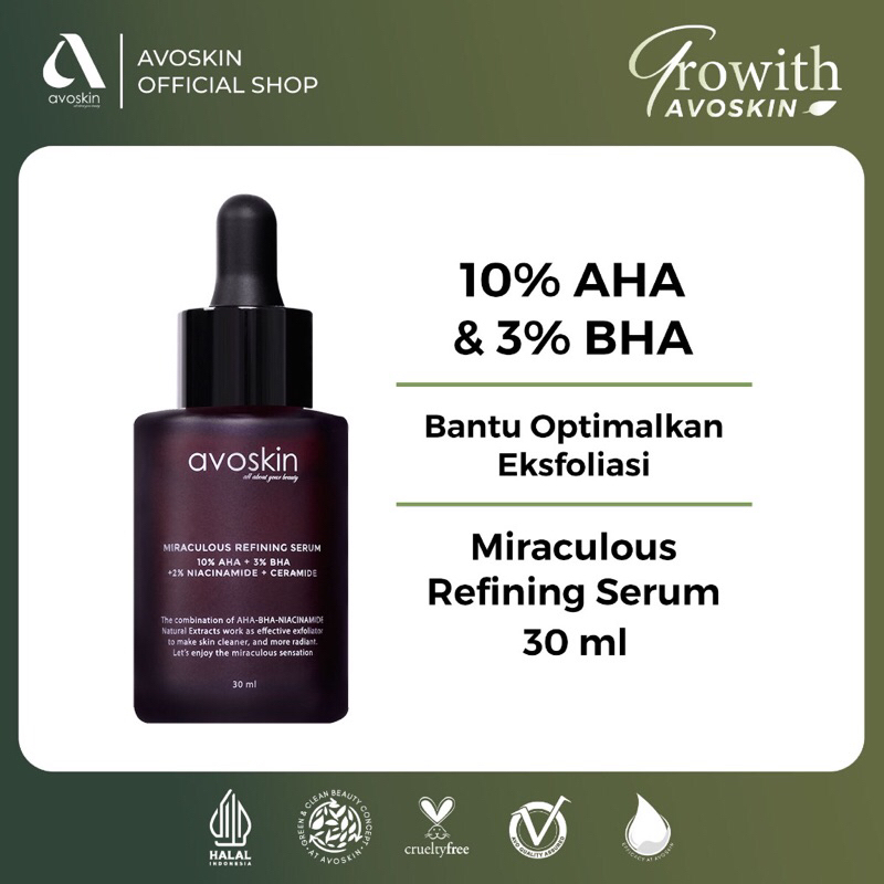 Avoskin Miraculous Refining 30ml-AHA BHA- Exfoliating Serum (Can Be ...