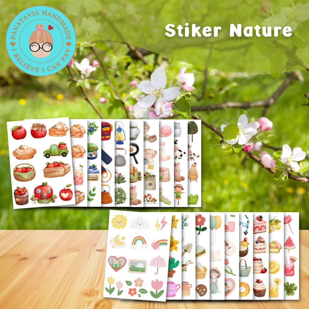 Cute Nature Theme Stickers | Waterproof Stickers | Aesthetic stickers ...