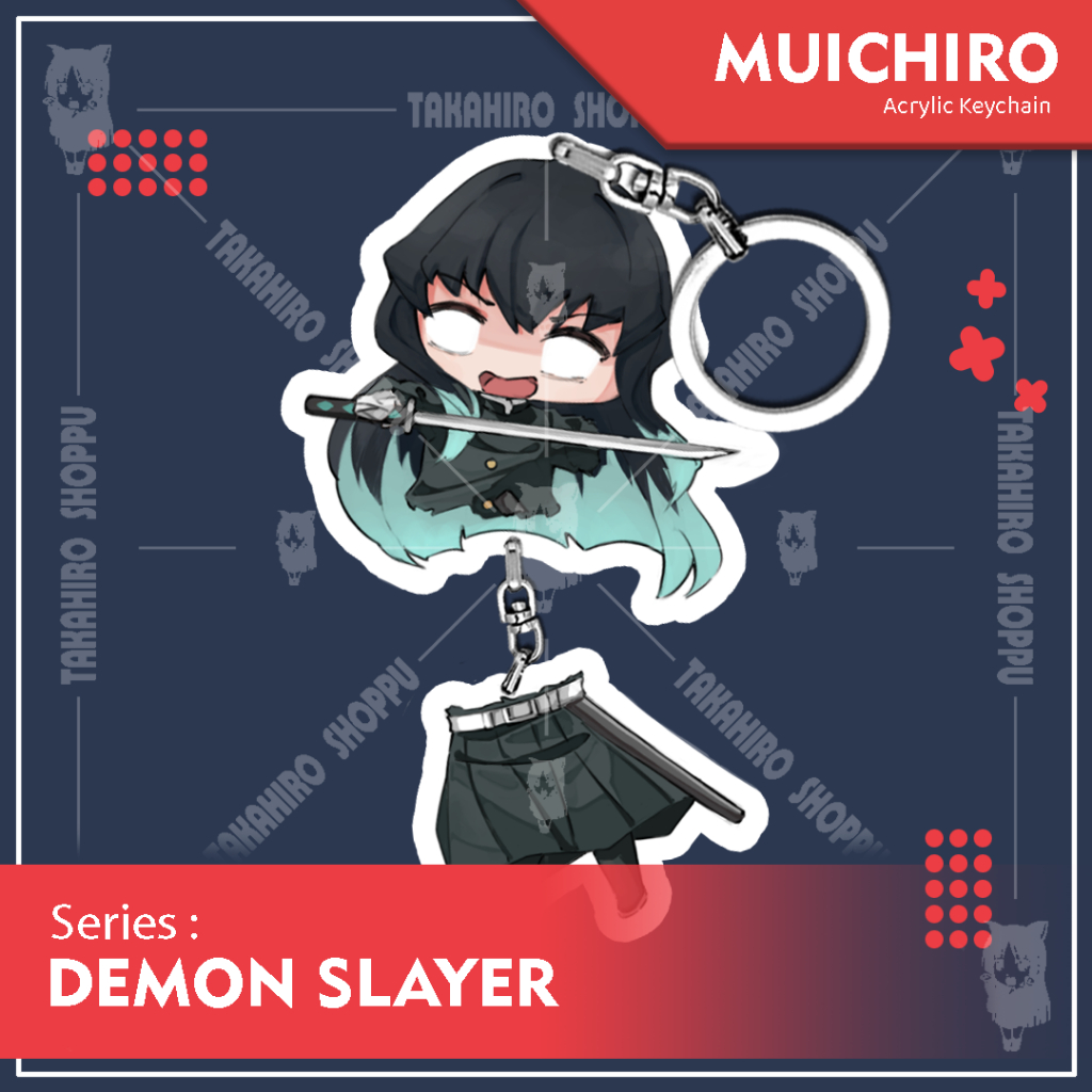 GANTUNGAN Muichiro BUNTUNG Demon Slayer Acrylic Keychain / Keychain ...