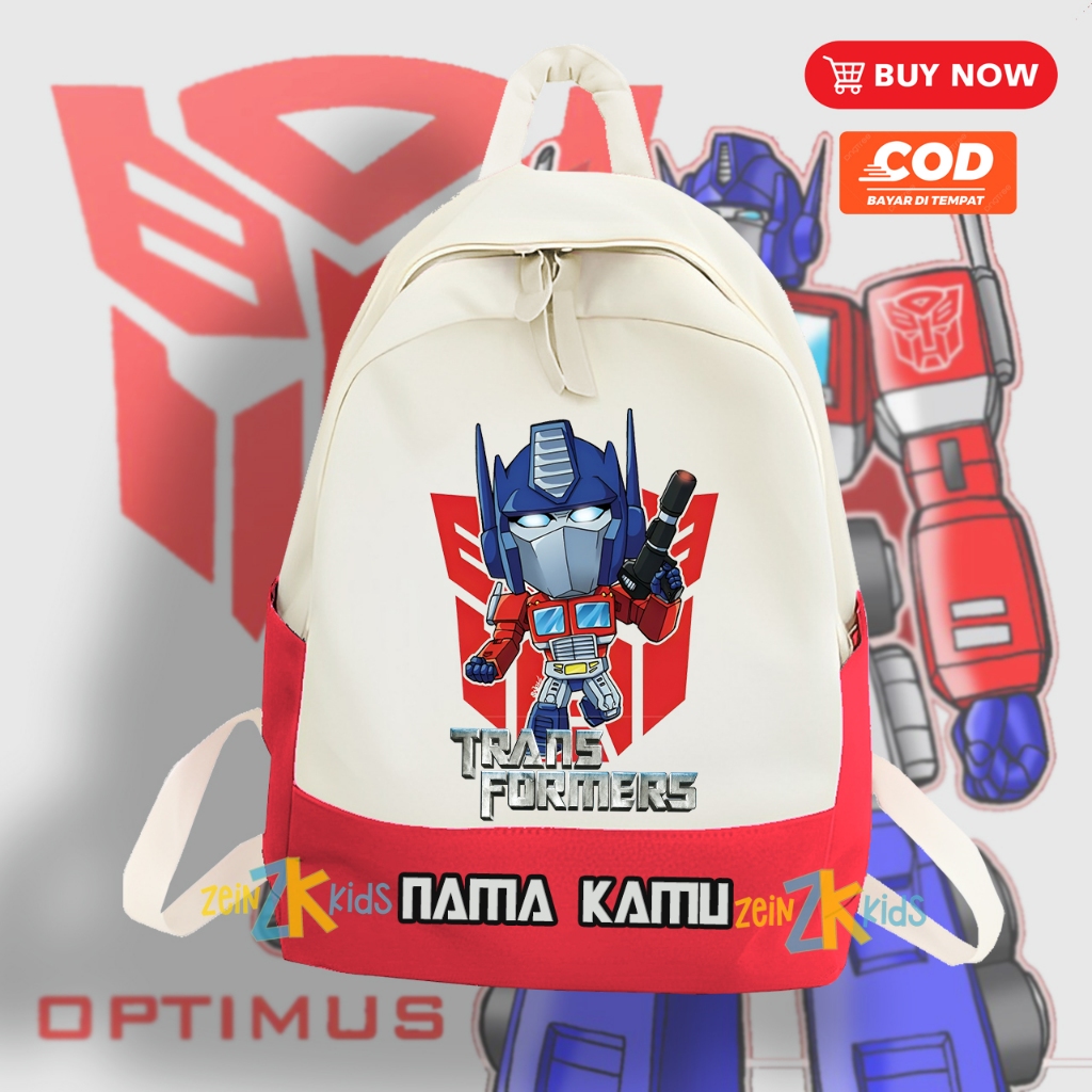 Transformers Optimus Prime Kindergarten Backpack for Children | Shopee ...
