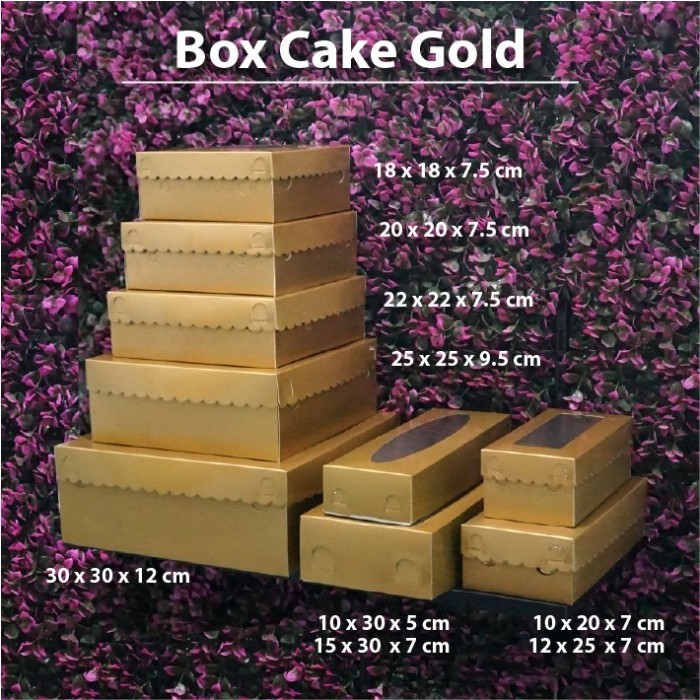 Gold Box Gold Mica Cake Box per 4 pcs | Shopee Singapore