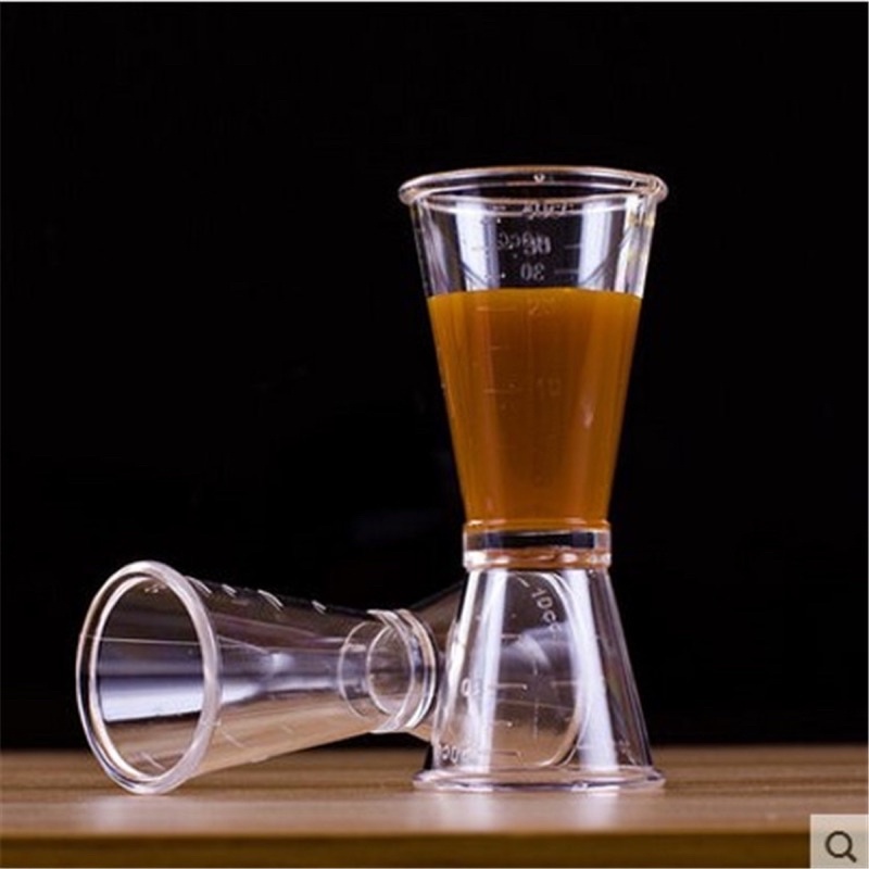 Jigger Acrylic Transparent Plastic Measuring Cup Sugar Syrup Measuring ...