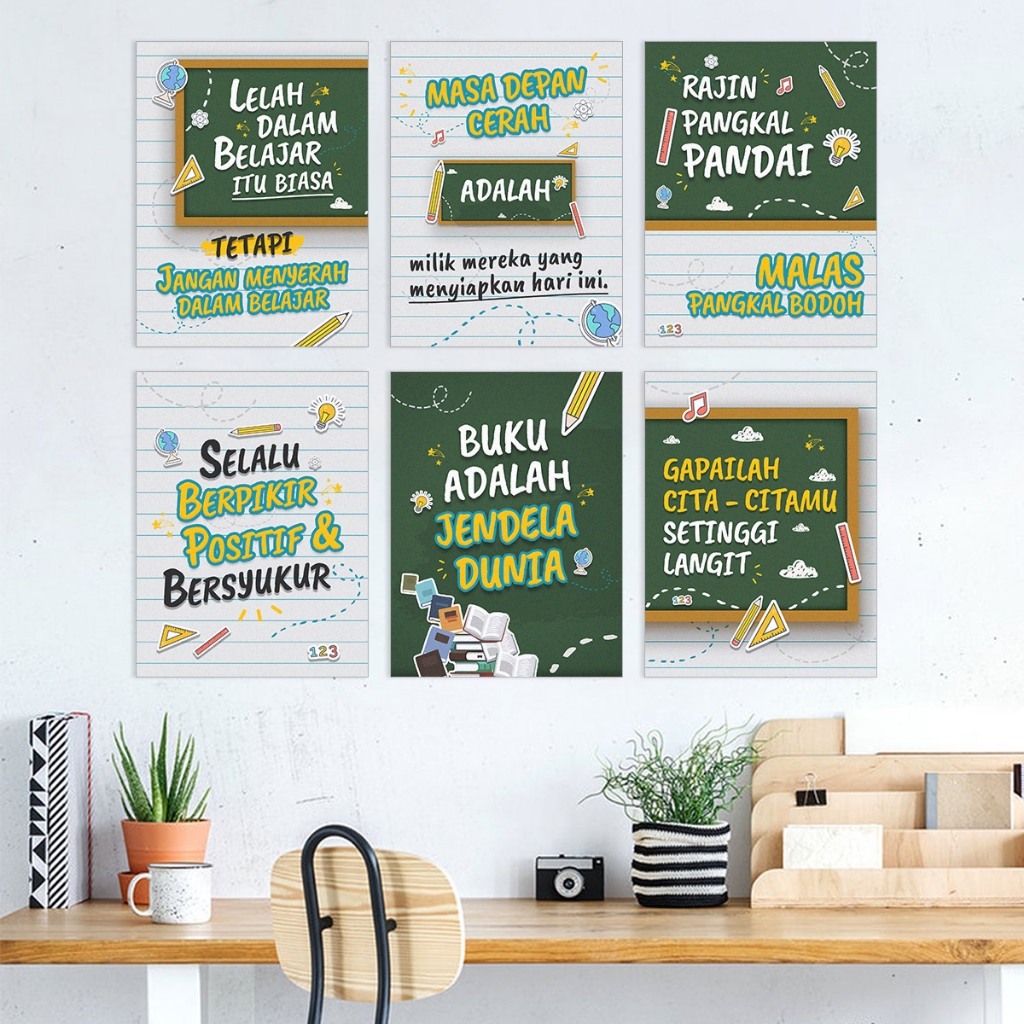 HIASAN DINDING Classroom Decoration Wall Hanging Display Study Room ...