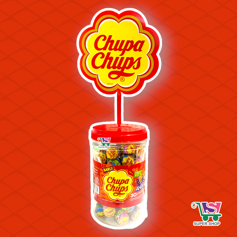Chupa Chups Lollipop Lollipop Candy JAR (30 pcs) | Shopee Singapore