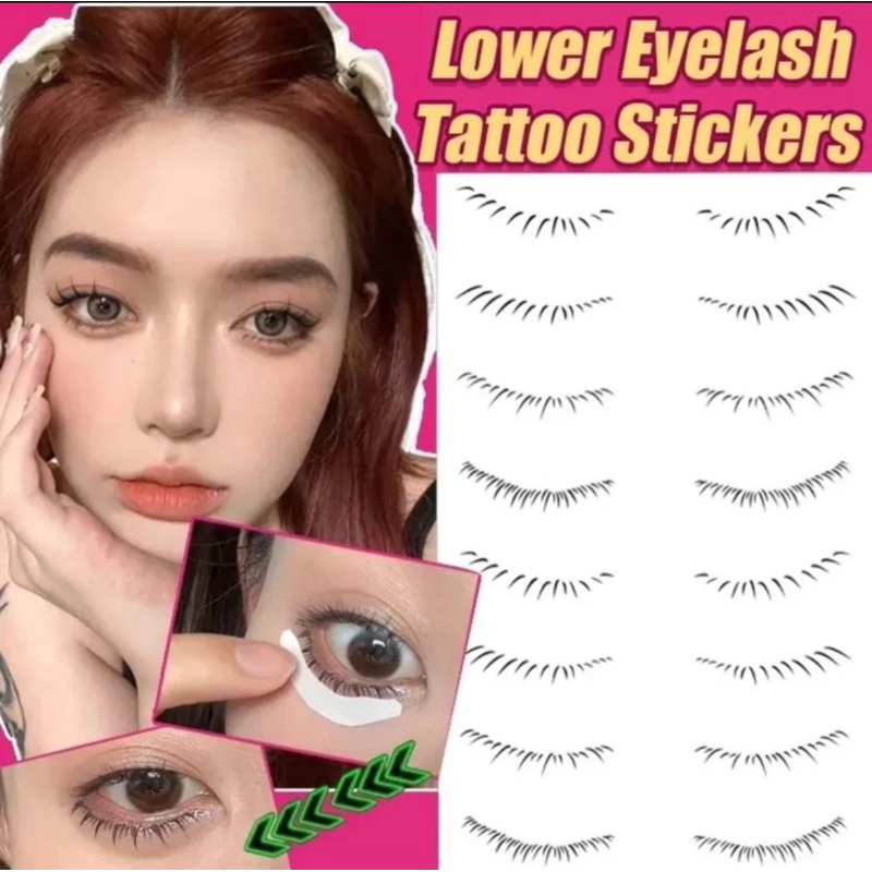 MATA Lower eyelash tattoo stickers 3D douyin Lower eyelash tattoo ...