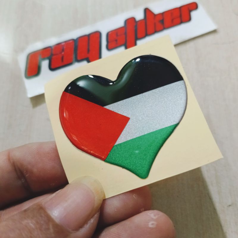 Palestine Flag Embossed Sticker LOVE | Shopee Singapore