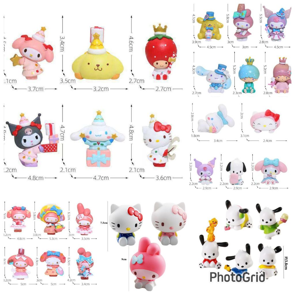 Sanrio Cake TOPPER Set 4-8cm TOPPER My Melody TOPPER Kuromi TOPPER ...