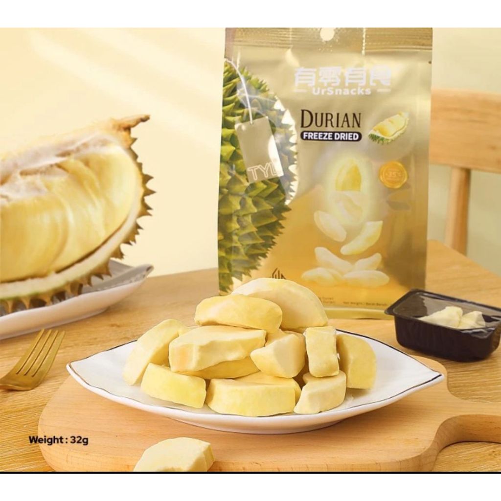 Freeze DRIED Thai DURIAN/HALAL Healthy DURIAN Fruit Chips | Shopee ...