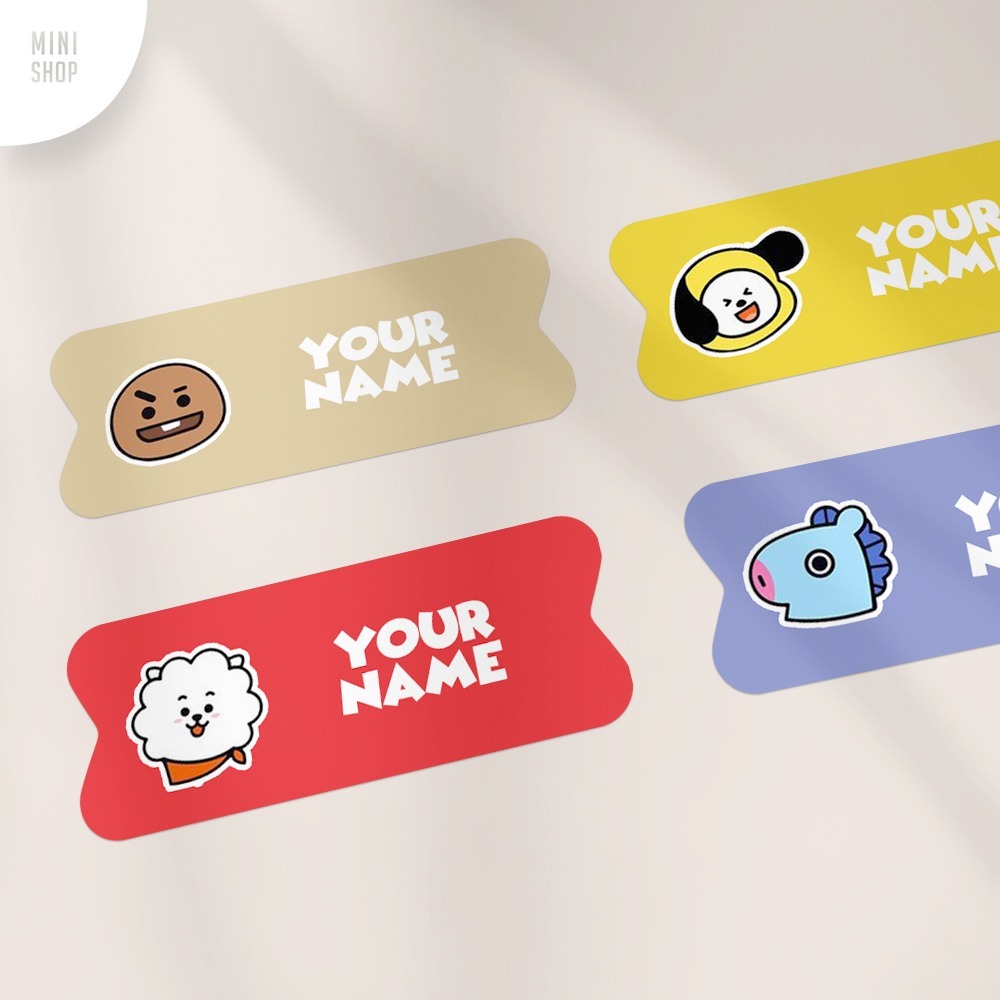 Custom Waterproof BT21 Name Sticker (Jm Chimmy Mang Shooky) | Shopee ...