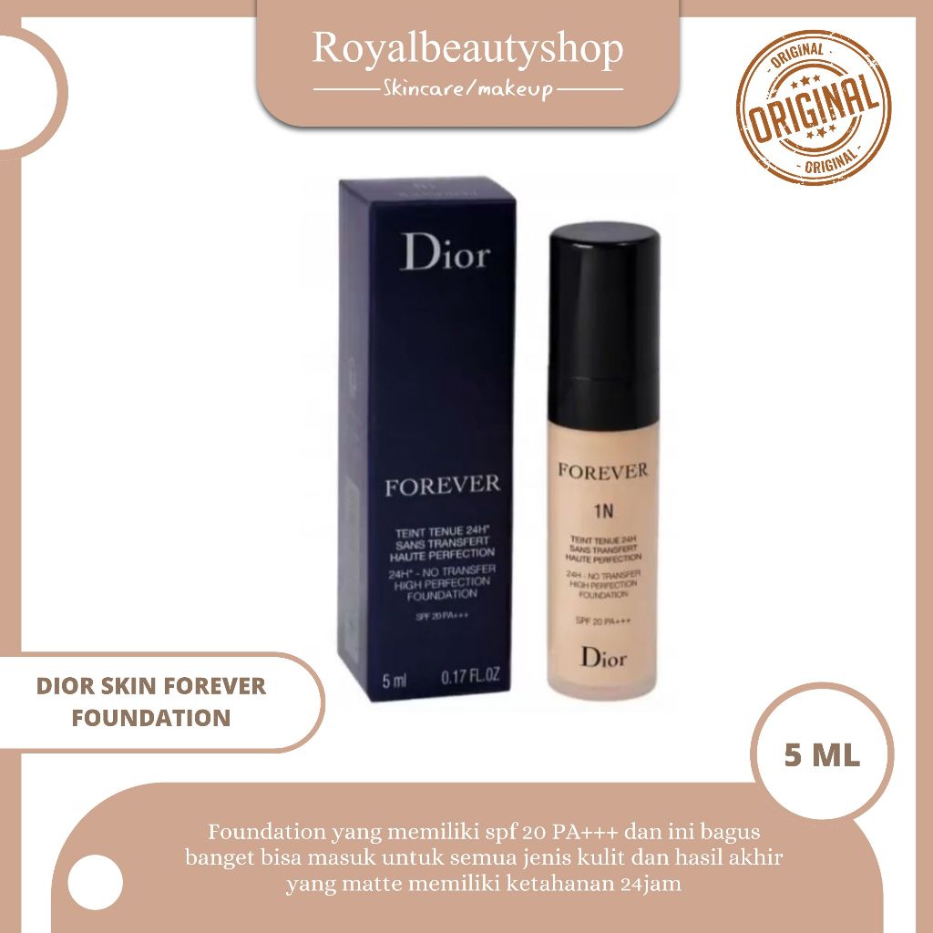 D*ior Skin Forever Skin Glow Foundation 5ml (pump) | Shopee Singapore