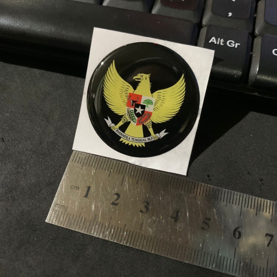 GARUDA PANCASILA INDONESIA Resin Embossed Sticker Lycal 3D Small Logo ...