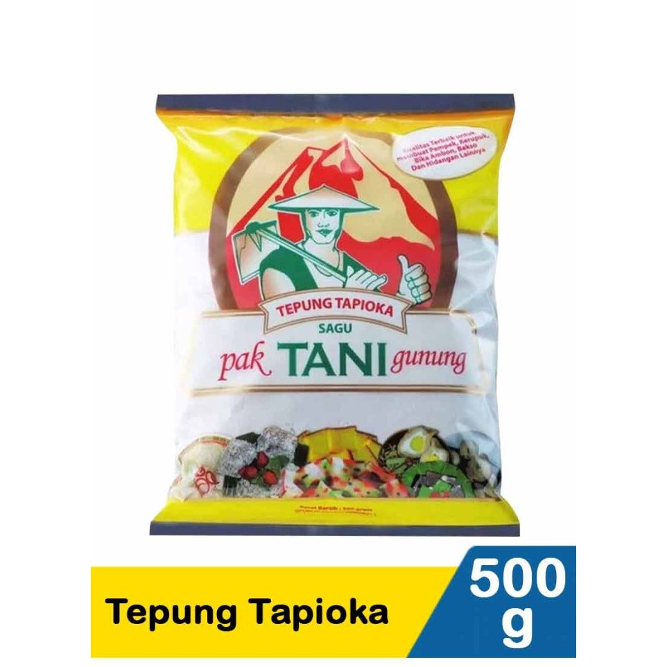 Tani sago flour tapioca / sagu cap pak tani gunung 500g packaging ...