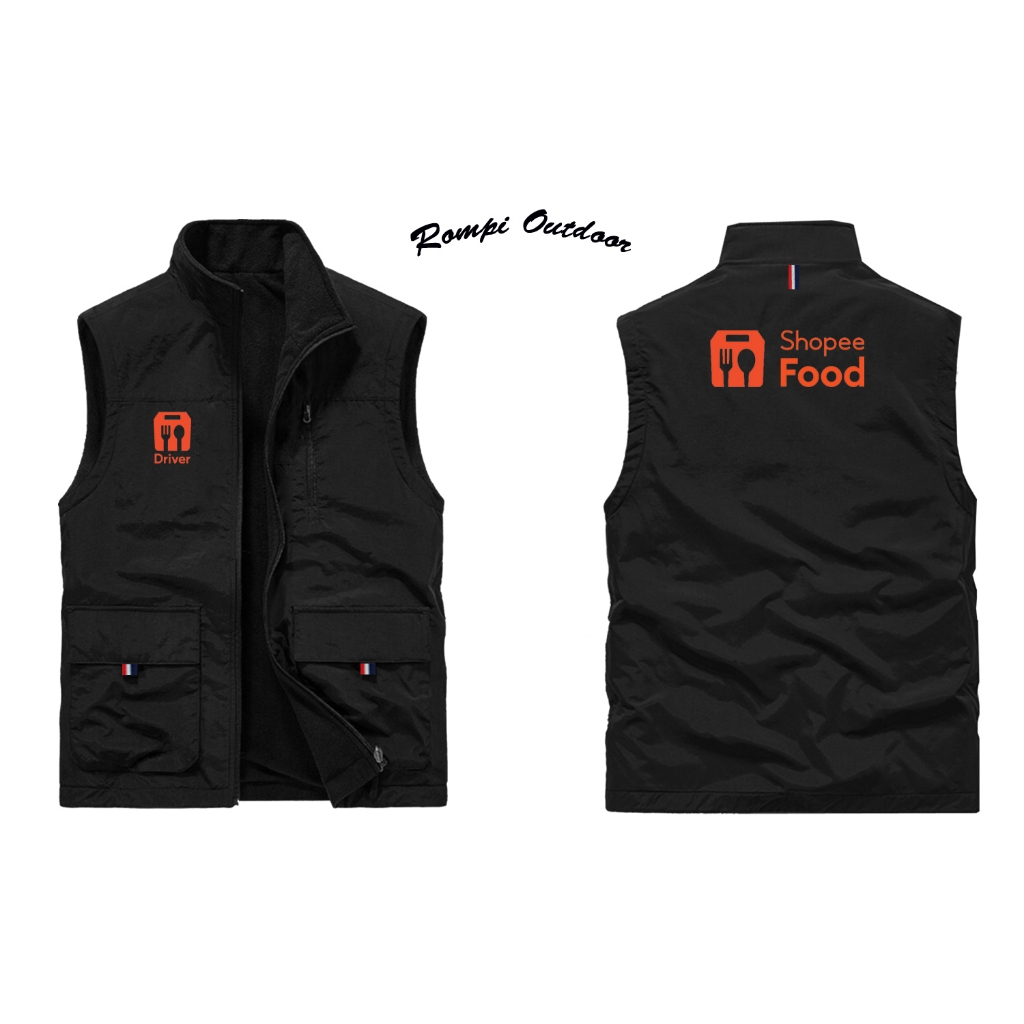 Shopee Windproof Motorcycle Vest Shope Food Driver Vest Jacket can be ...