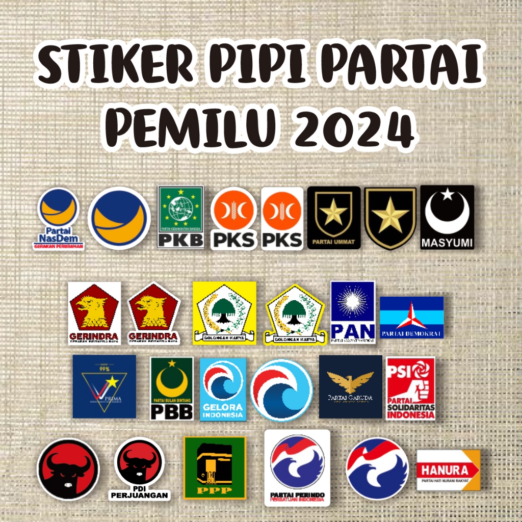 2024 Election Party LOGO/Emblem Cheek Sticker | Shopee Singapore