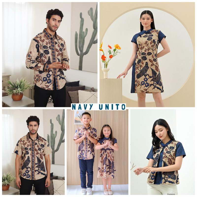 MERAH Family Couple modern batik Chinese New Year edition CNY red ...