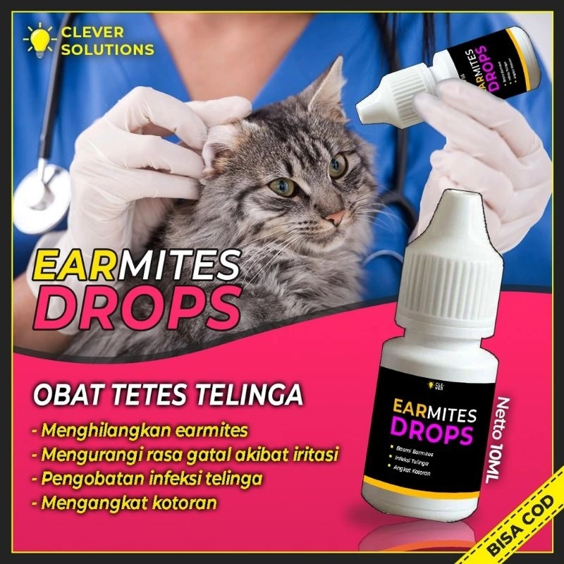 EARMITES DROPS 10ML DROPS for Cat Ear Mites Infection Itching ...