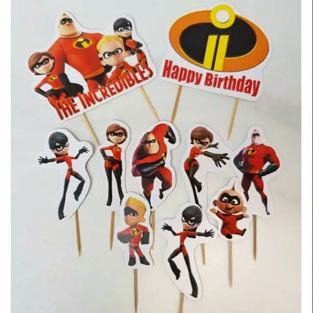A set Of cake topper cake topper Character Birthday cake Decorations ...