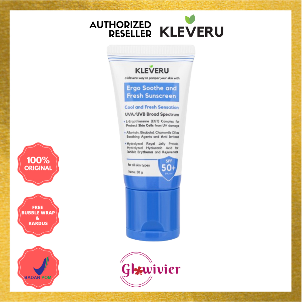 KLEVERU Ergo Soothe and Fresh Sunscreen SPF 50+ PA+++ 50ml | Shopee ...