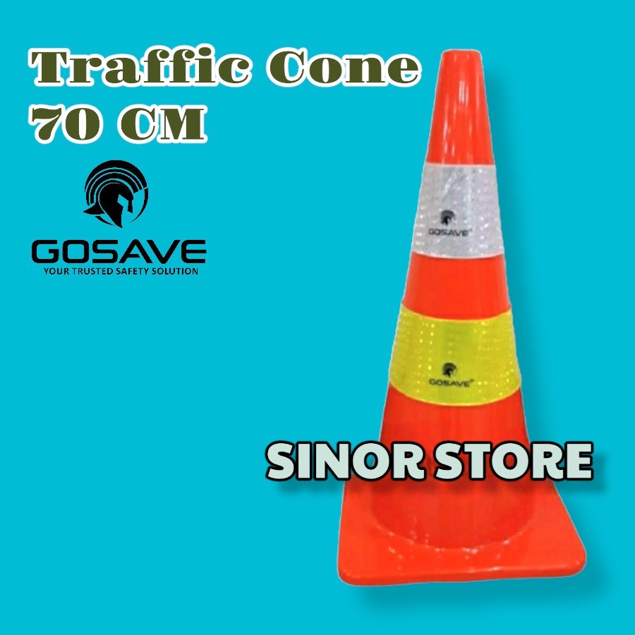 Traffic Cone 70 cm Flexible Traffic Cone Safety PVC ORANGE | Shopee ...