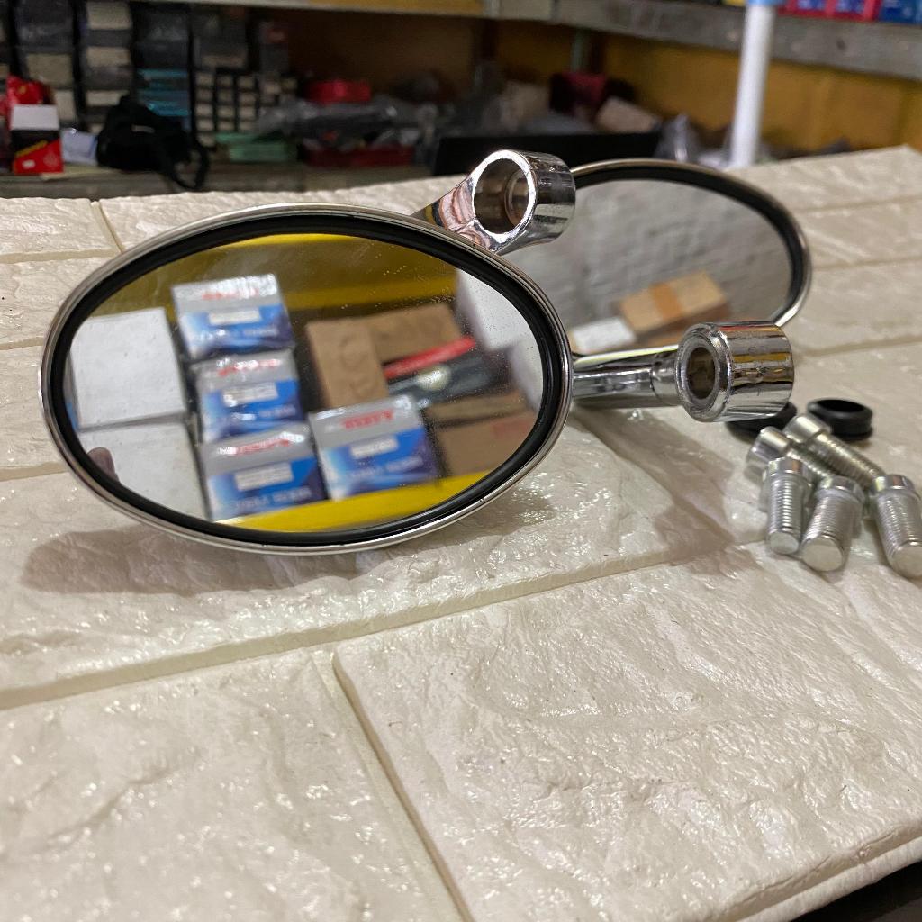 Oval horn mirrors, old school variation rear view mirrors, motorbike ...