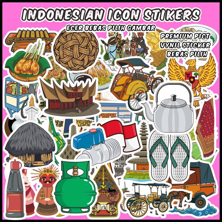 Indonesian Icon Stickers (Indonesian Icon Stickers) Suitable For ...