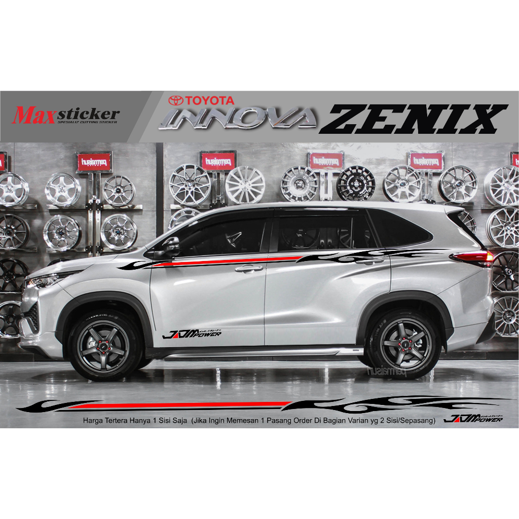 Innova ZENIX STICKER TOYOTA INNOVA ZENIX CAR BODY LIST STICKER | Shopee ...