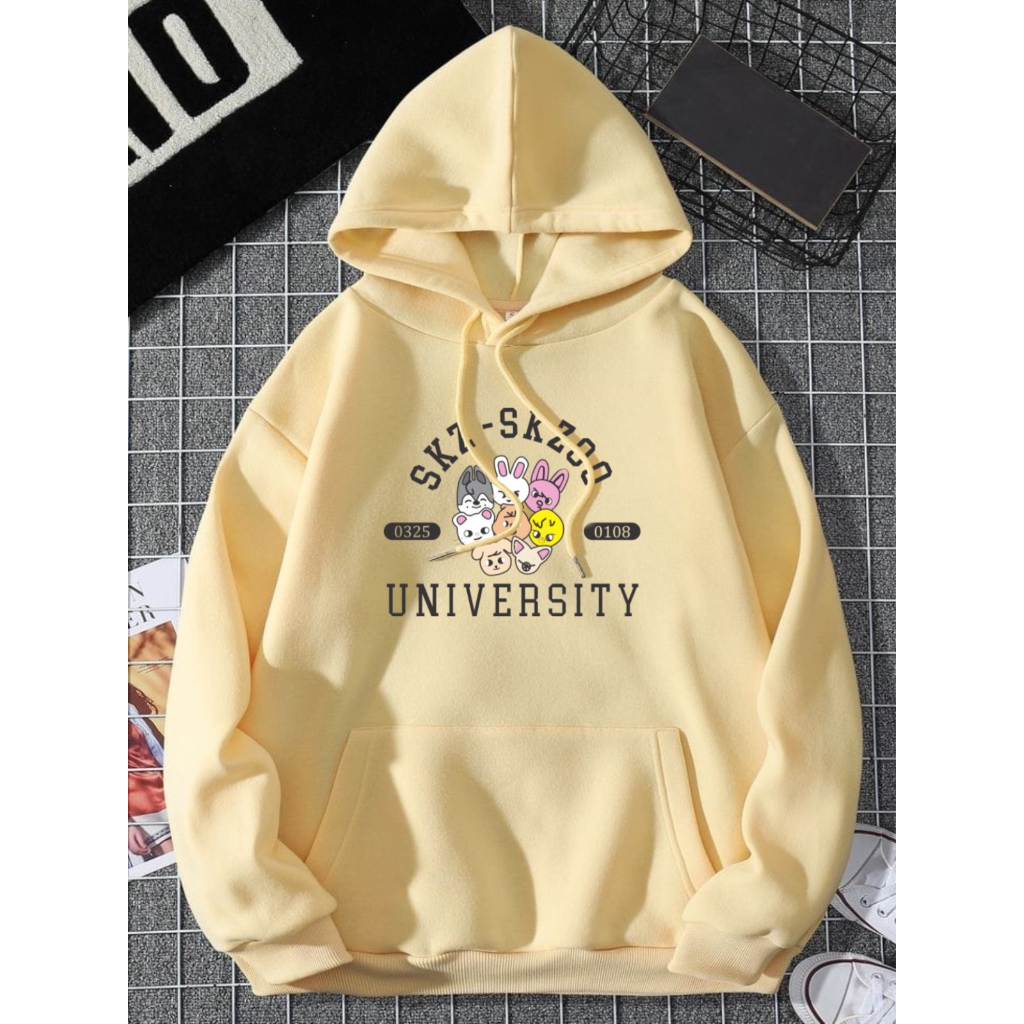 Skz UNIVERSITY HODIE OVERSIZE Cute Sweater Women Sz M-XXL | Shopee ...