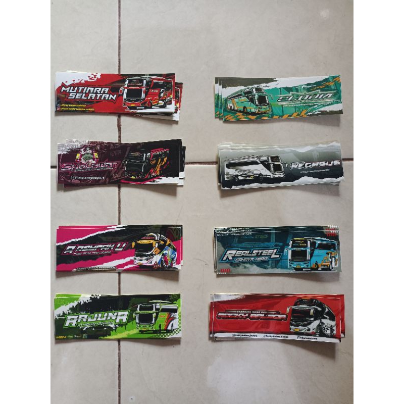 Latest original bus stickers, 8 models, 30 pcs | Shopee Singapore