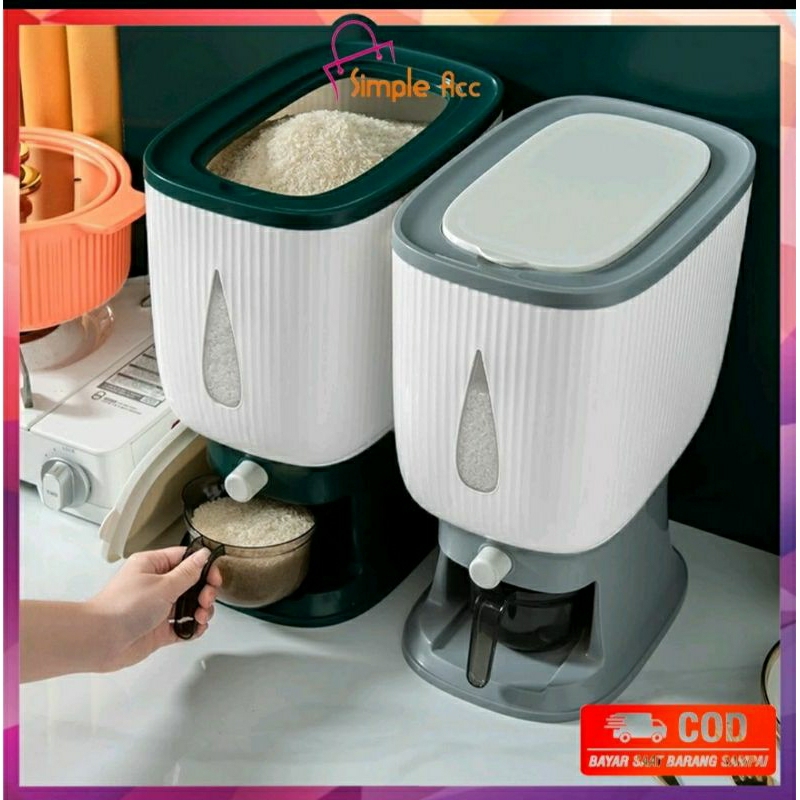 Rice dispenser 10kg Rice Box dispenser Storage Box | Shopee Singapore