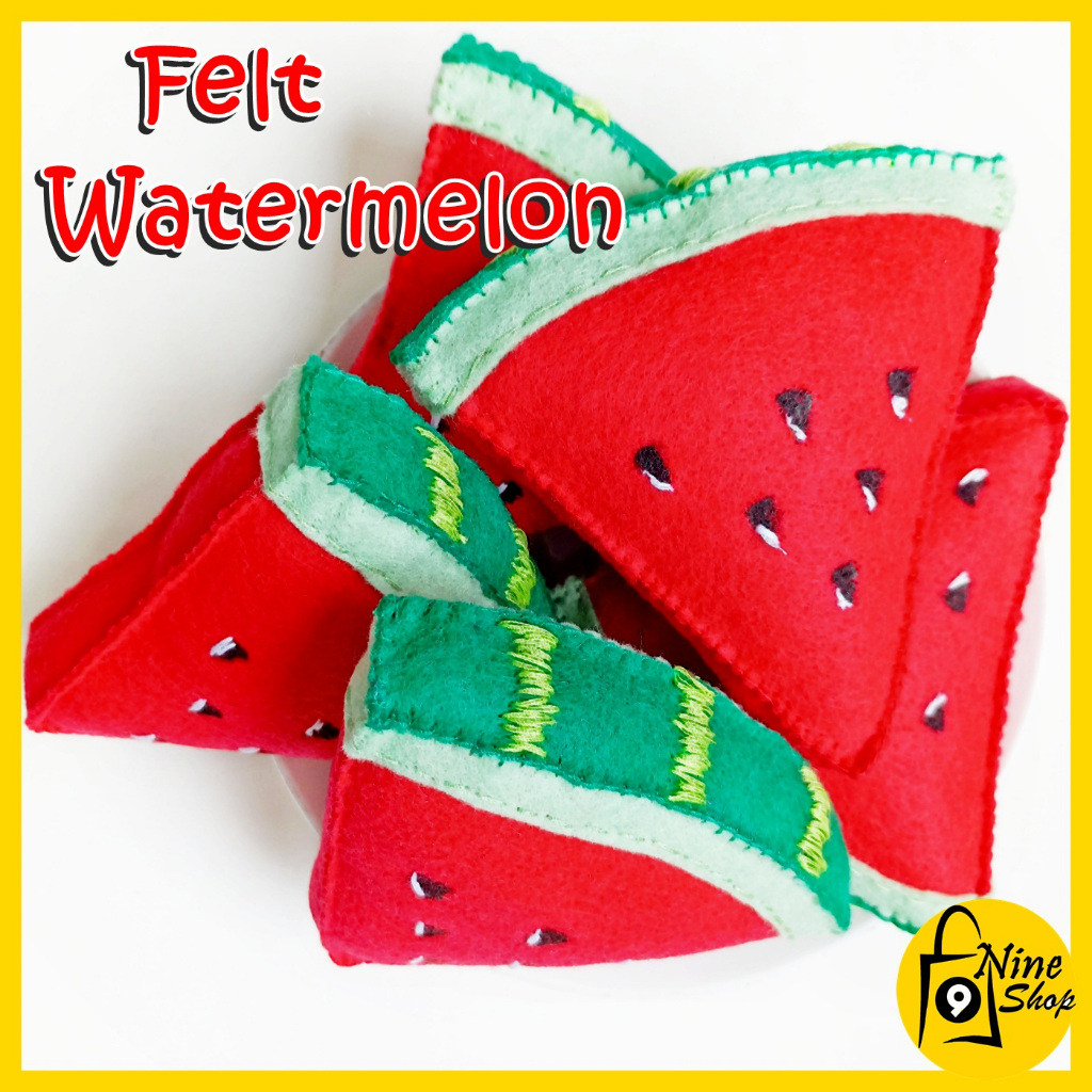 Felt Watermelon Pretend Play Food / Watermelon Flannel Toy | Shopee ...