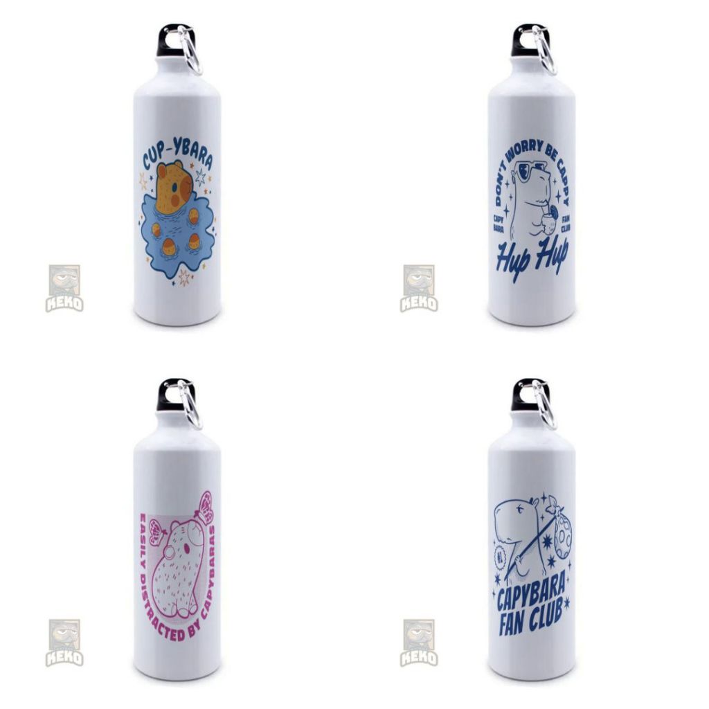 Capy Capyfan Capybara Cute Animal Sport Fan Bottle Meme Collage ...