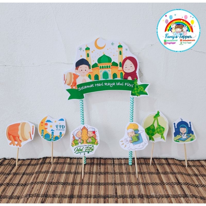 Eid Topper Ramadan Topper Pudding Topper tart Cake Decoration | Shopee ...