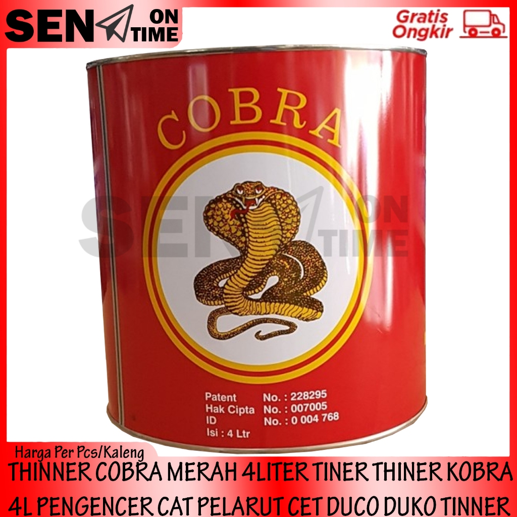 MERAH Thinner Cobra 4lthiner Kobra Red Can Thinner Tinner Tener Paint 4 ...