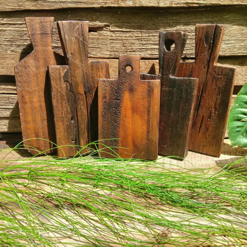 KAYU Long Cutting Board Choco Grilled Rustic Dutch Teak Wood Photo ...