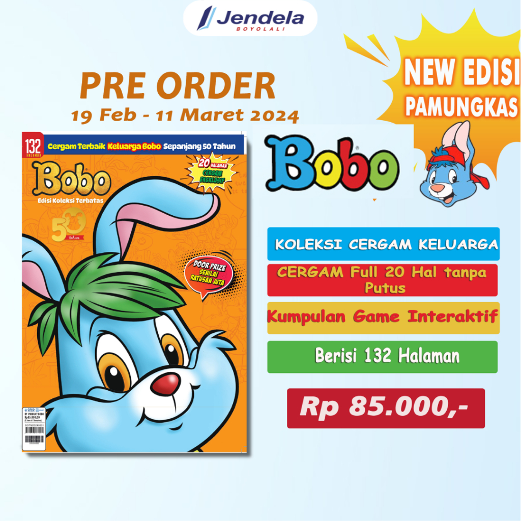 Bobo Magazine Limited Collection Edition 50 Years of Pamungkas Cergam ...