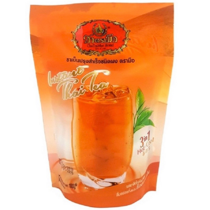 Chatramue Thai Tea Instant 3 in 1 Thai Tea 1Pack contains 5 Sachets ...