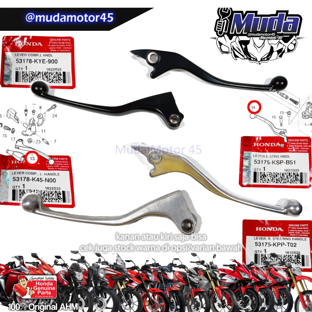 Right OR LEFT HANDLE SET CBR150R CB150R CBR250R KYJ K33 MSX 125 GROM ...