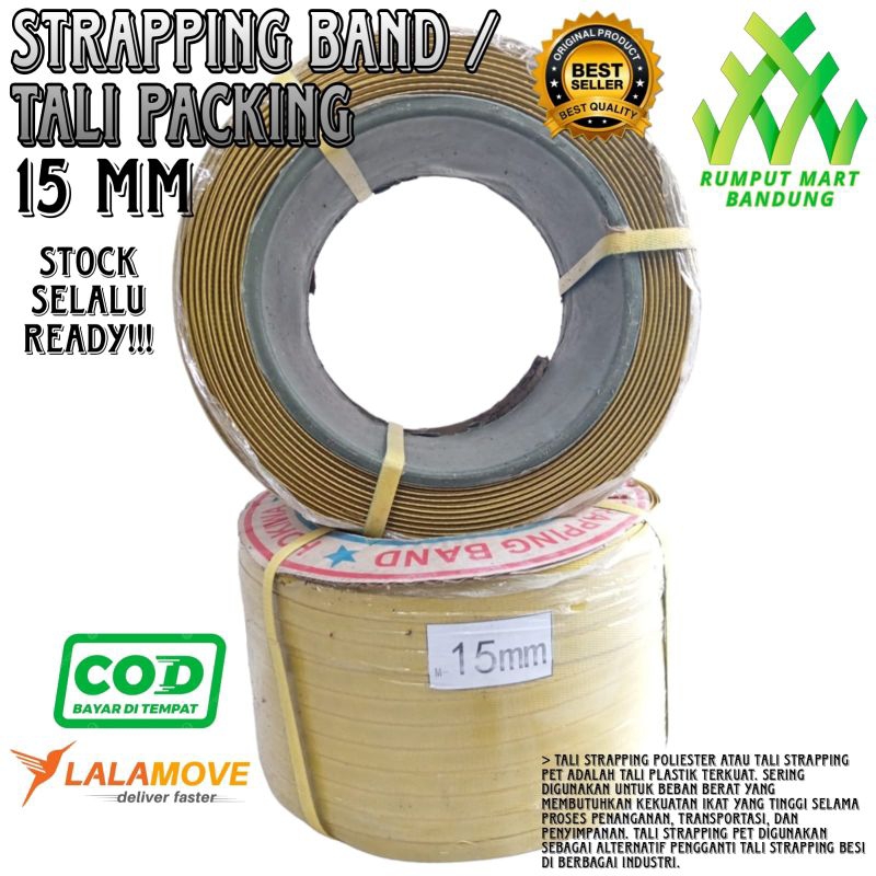 PLASTIC STRAPPING STRAPPING BAND 15MM WEIGHT 7 KG YELLOW STRAPPING ...