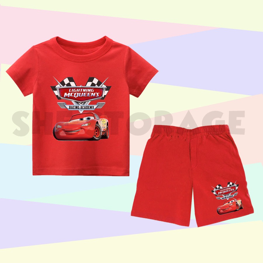 CARS LIGHTNING MCQUEEN Children's Suit Children's T-shirt Shorts Set ...
