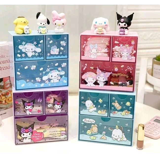 Hello Kitty Drawer/My Melody Cute Drawer/Cinnamoroll 3 in 1 Drawer ...