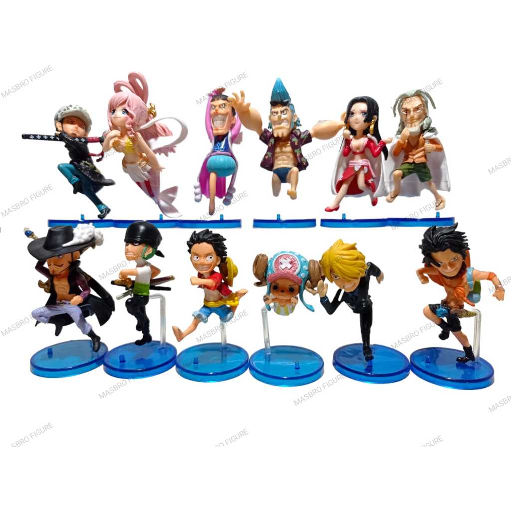 One piece Wcf Luffy Sabo Chopper Sanji Nami Action Figure Set of 12 pcs ...