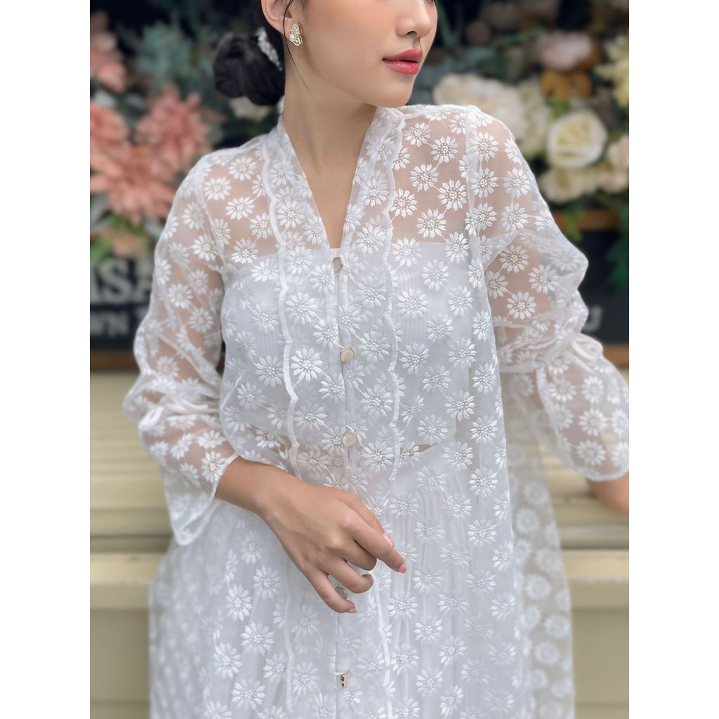 Zea - Noora - Outer Brukat Eid Midi Dress | Shopee Singapore