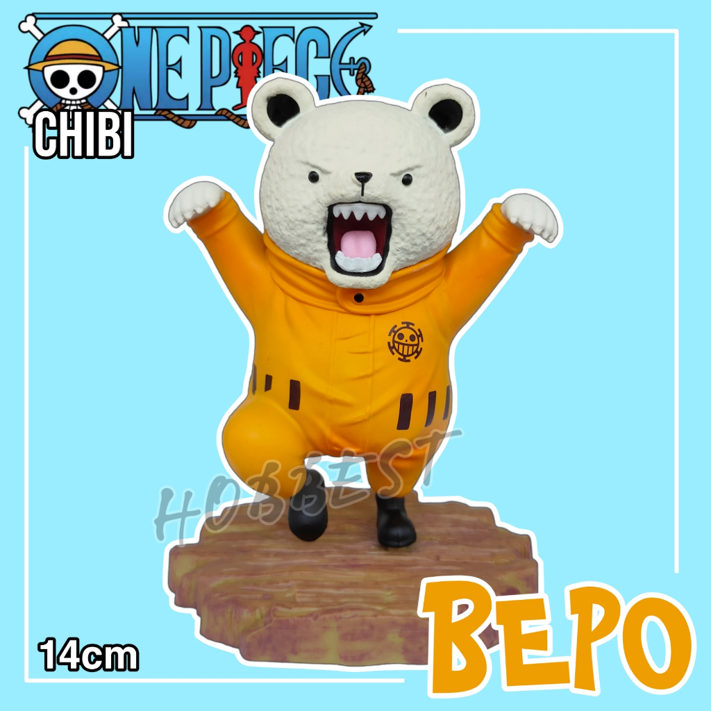 Action Figure ONE PIECE: BEPO CHIBI Miniature Display Toy Bear ...