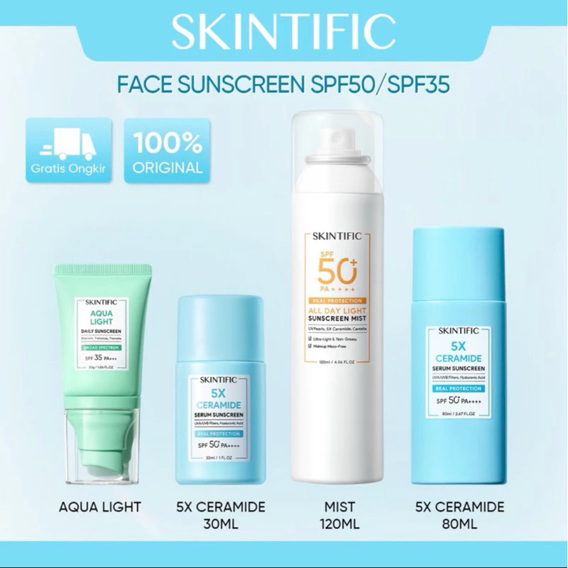 Skintific - 5X ceramide Serum Sunscreen SPF50 PA++++ 80ml | Shopee ...