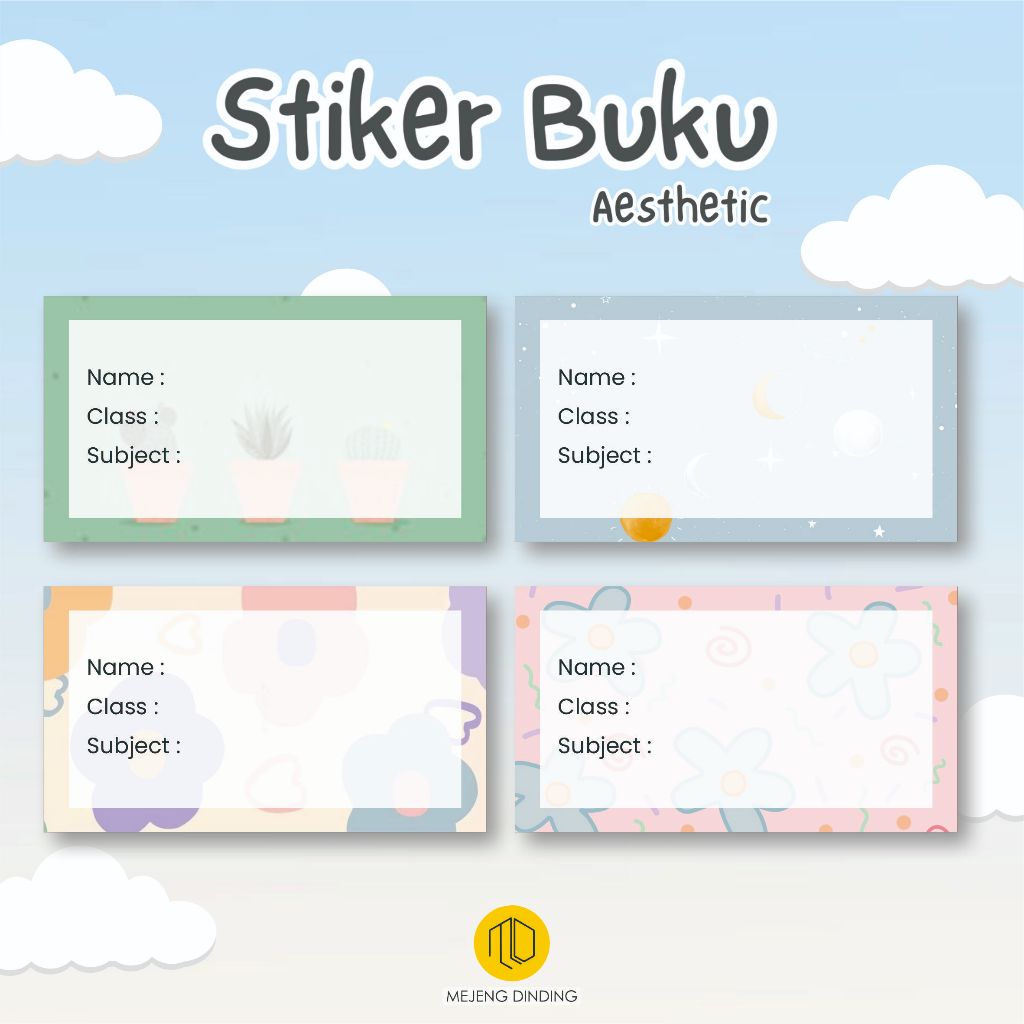 MATA 30 PCS MAPEL STICKERS / CUSTOM PASTEL THEME BOOK STICKERS ...