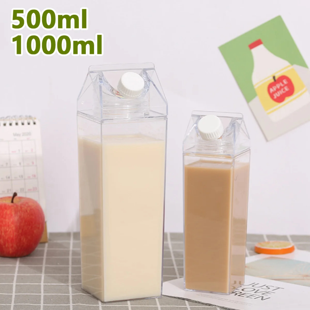 Aesthetic Refrigerator Drinking Bottle Juice Milk Clear Glass Water ...