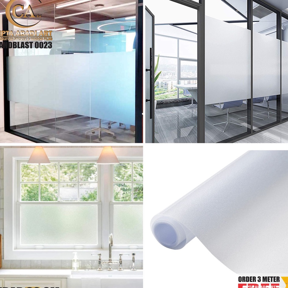 Sandblast Glass Sticker Plain Opaque Sandblast Glass Sticker For Door ...