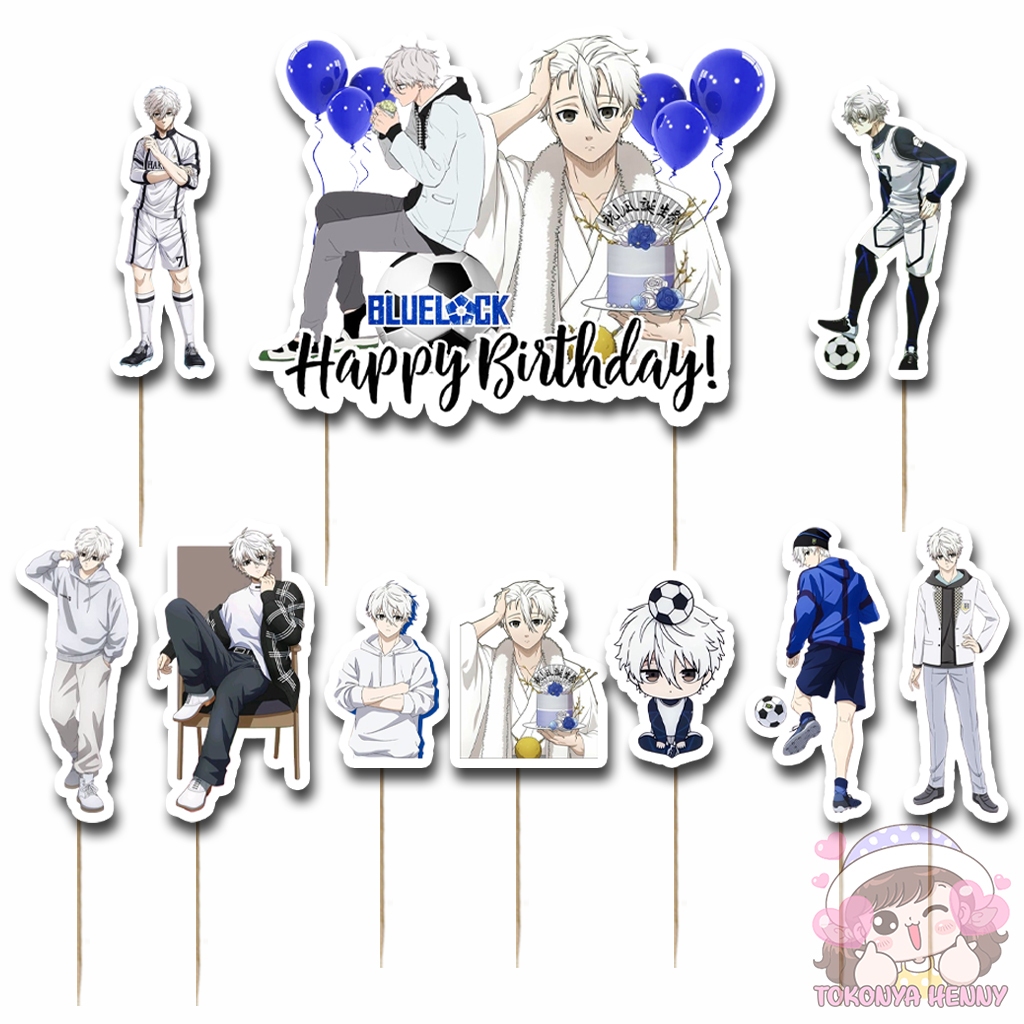 Cake Topper Birthday Cake Topper Character motif NAGI BLUE LOCK ANIME ...